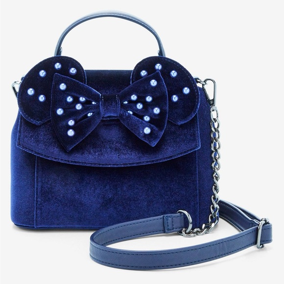 Loungefly | Bags | Loungefly Disney Minnie Mouse Velvet Ears Crossbody ...